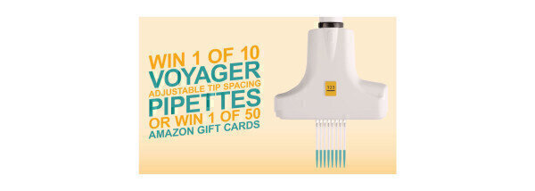 Win an Integra Voyager Adjustable Tip Spacing Pipette Labmate Online