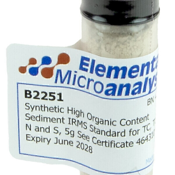 High-precision synthetic sediment standard for IRMS and TOC Labmate Online